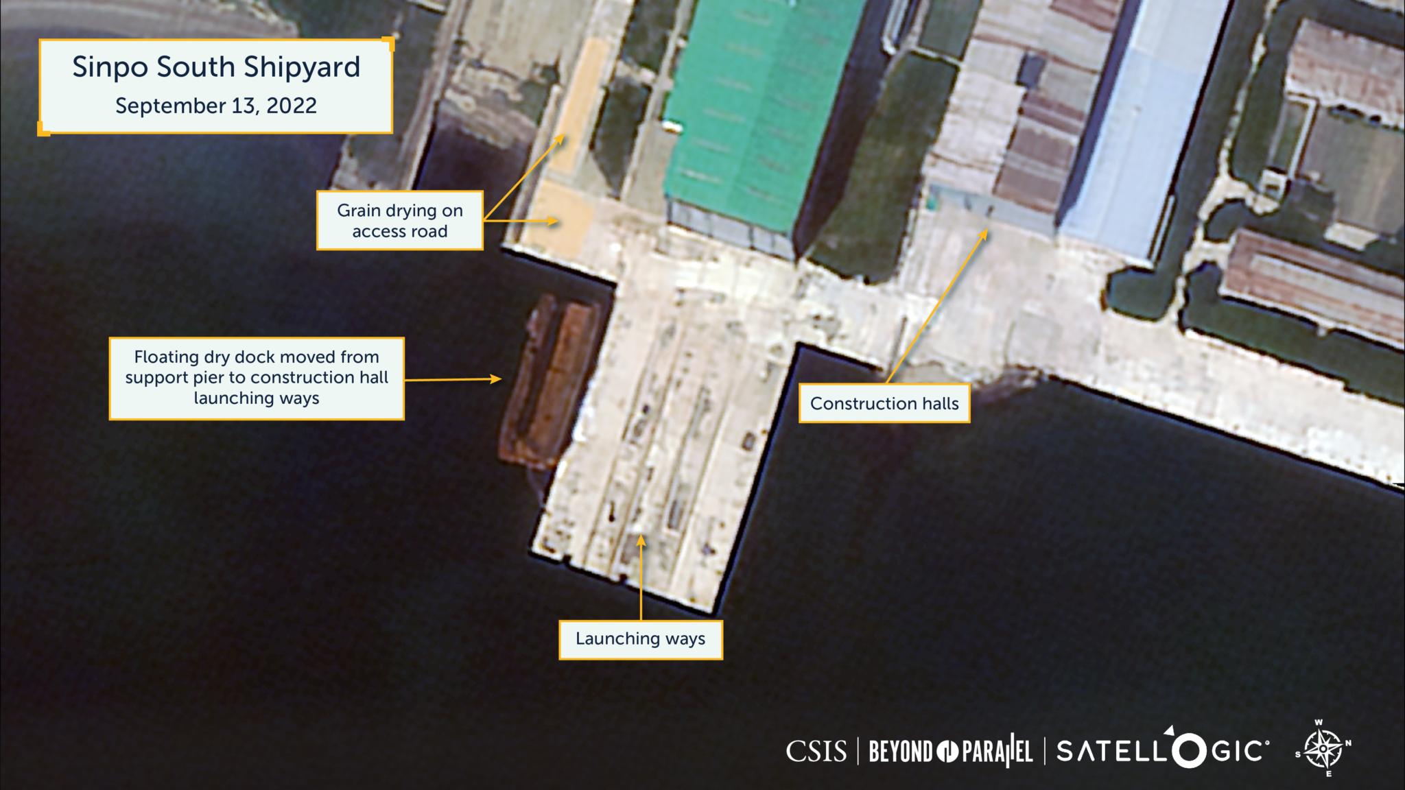 Activity at the Sinpo South Shipyard Part 2: The Construction Halls ...