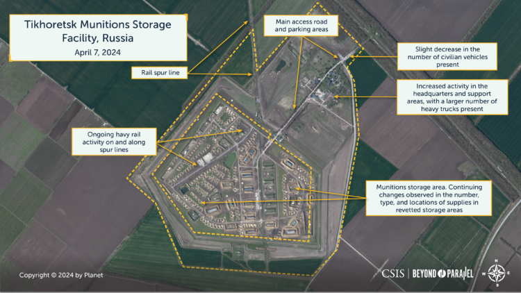 Ongoing Activity at Russia's Tikhoretsk Munitions Storage Facility ...