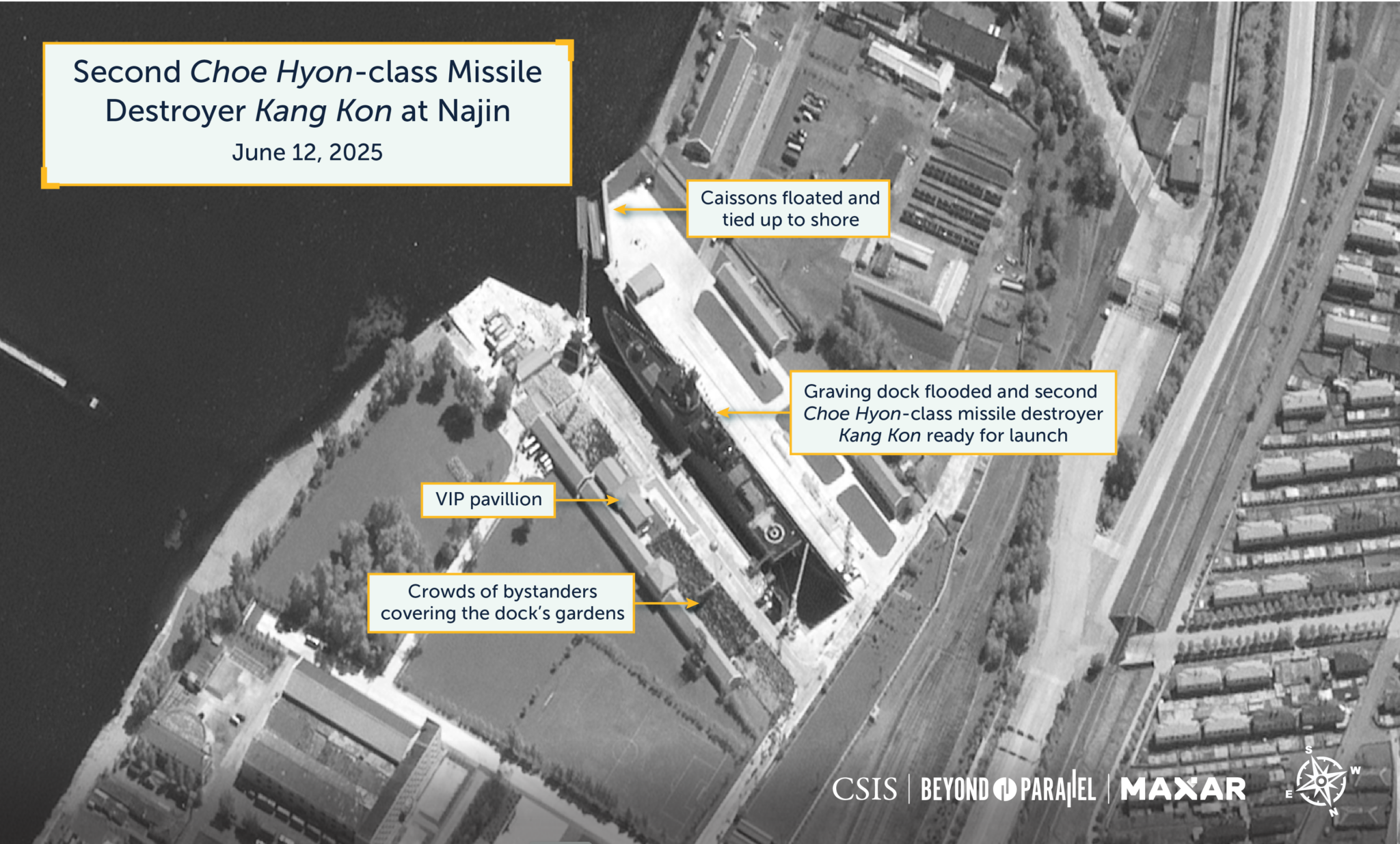 Launching of North Korea's Second Choe Hyon-Class Destroyer - Beyond ...