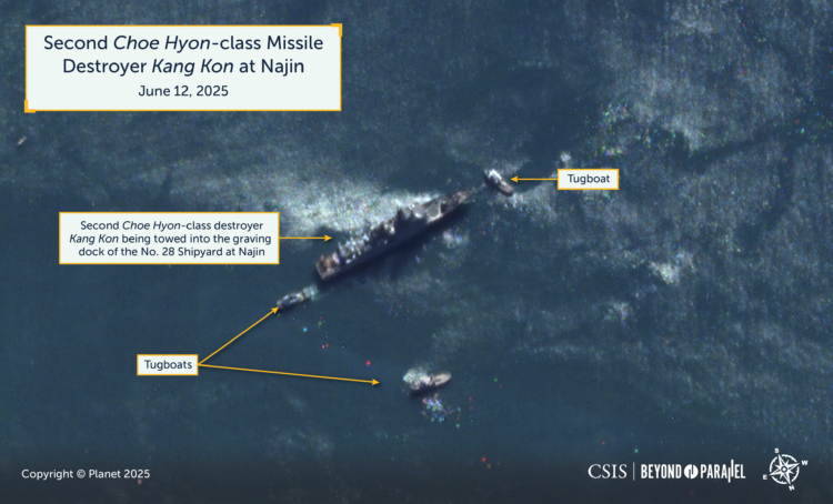 Launching of North Korea's Second Choe Hyon-Class Destroyer - Beyond ...