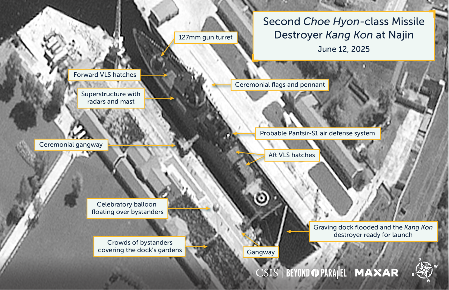 Launching of North Korea's Second Choe Hyon-Class Destroyer - Beyond ...